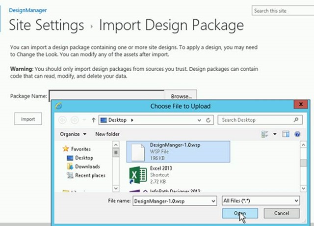Import design Package from one environment to another environment using ...